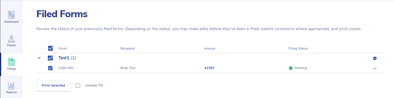 How to View/Print Copies of Filed Forms – E-File Support